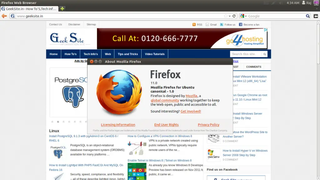 Install Mozilla Firefox 11 On Linux Mint 12 Ubuntu 11 10