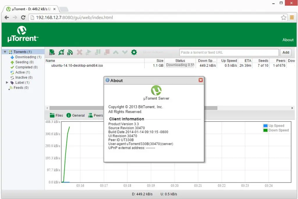 Install μTorrent (uTorrent) on Ubuntu 14.10