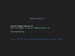 Fedora Server 21 Install - Step by Step with screen shot