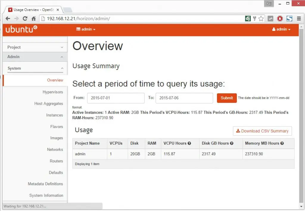 OpenStack Kilo on Ubuntu 14.04.2 – Configure Horizon