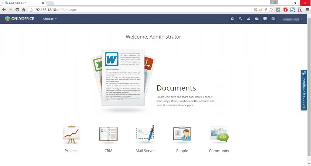 Install Onlyoffice Open Source Web Based Office Suite