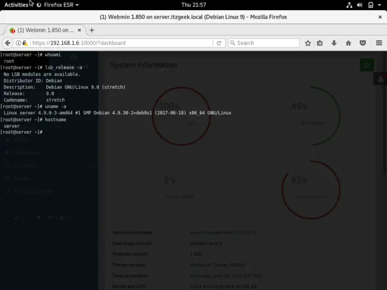 How to Install Webmin on Debian 9 / Ubuntu 16.04