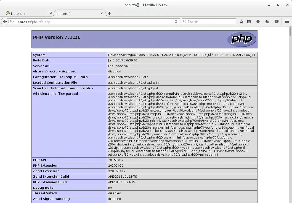 How To Install Openlitespeed Php 70 And Mariadb On Centos 7 Rhel7