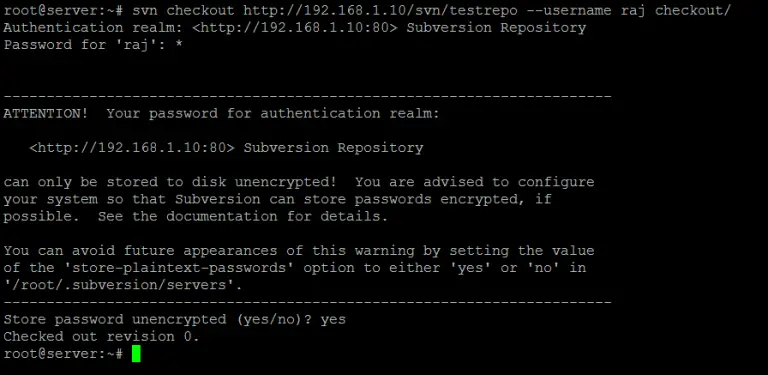 Install Apache SVN (Subversion) on Debian 9 / Ubuntu 16.04