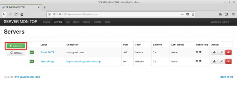 Install PHP Server Monitor on Ubuntu 16.04 / Debian 9 / CentOS 7