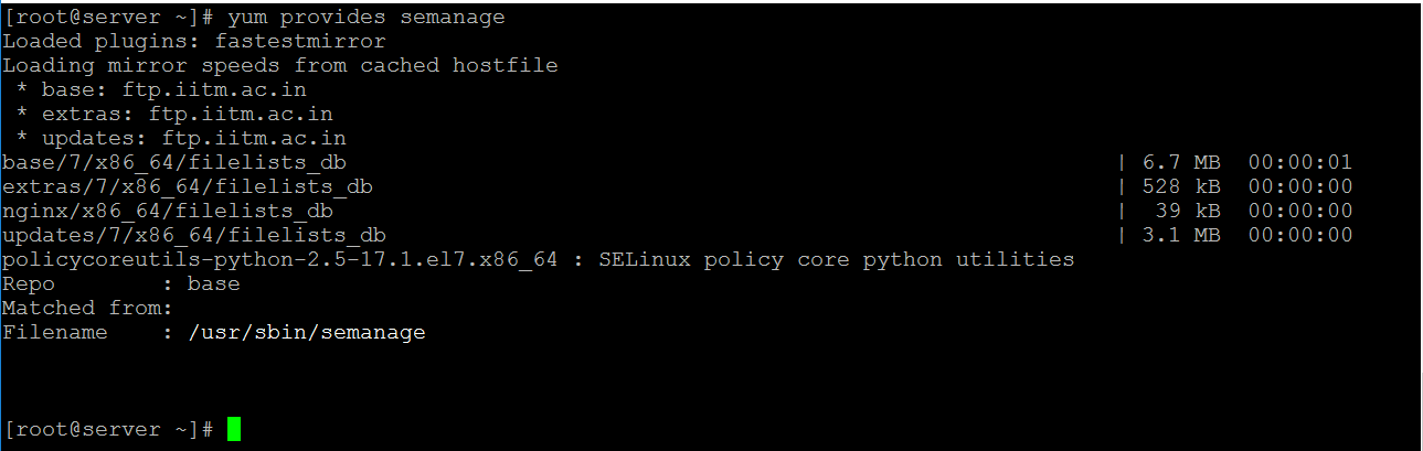 semanage command not found in CentOS 7 / 6 & RHEL 7 / 6 - Quick Fix