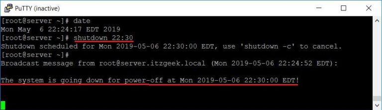 How To Use Linux Shutdown, PowerOff and Reboot Command