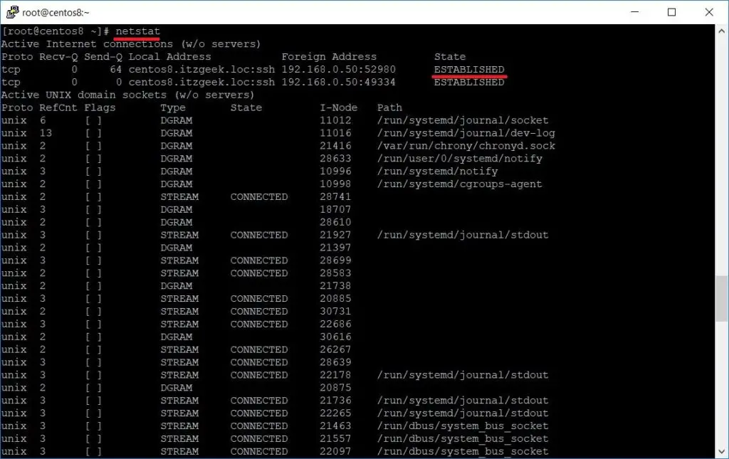 Netstat Command Not Found On Centos 8 Rhel 8 Quick Fix Itzgeek