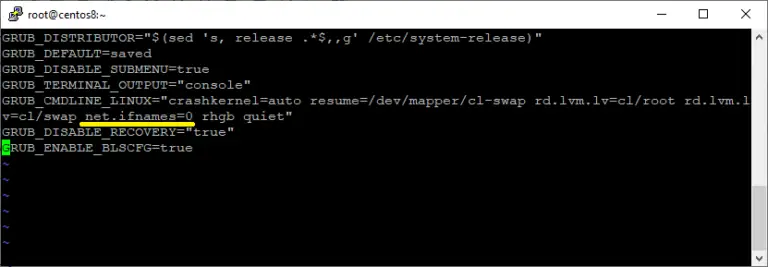 How To Change Network Interface Name to eth0 on CentOS 8 / RHEL 8 | ITzGeek
